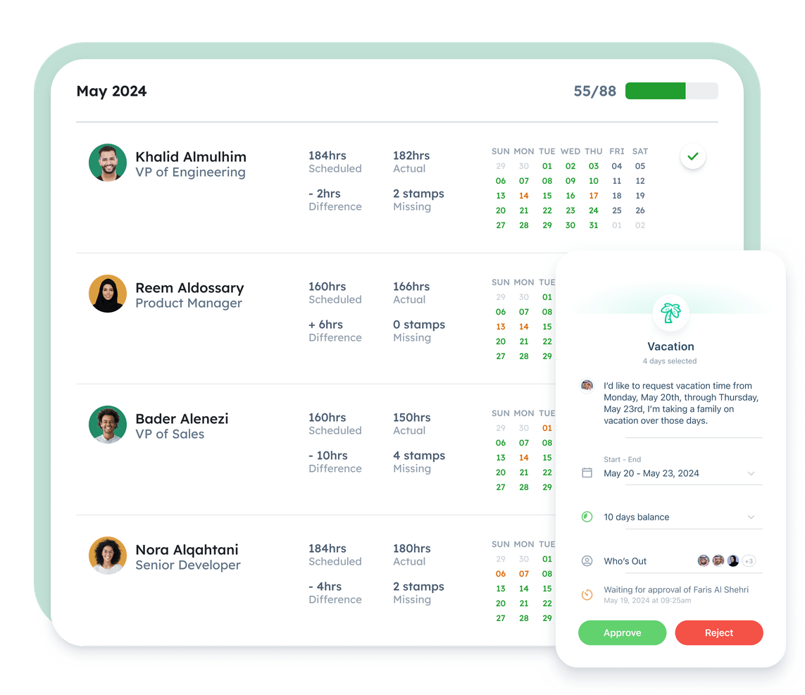palm.hr | Employee Time & Attendance Tracking Software